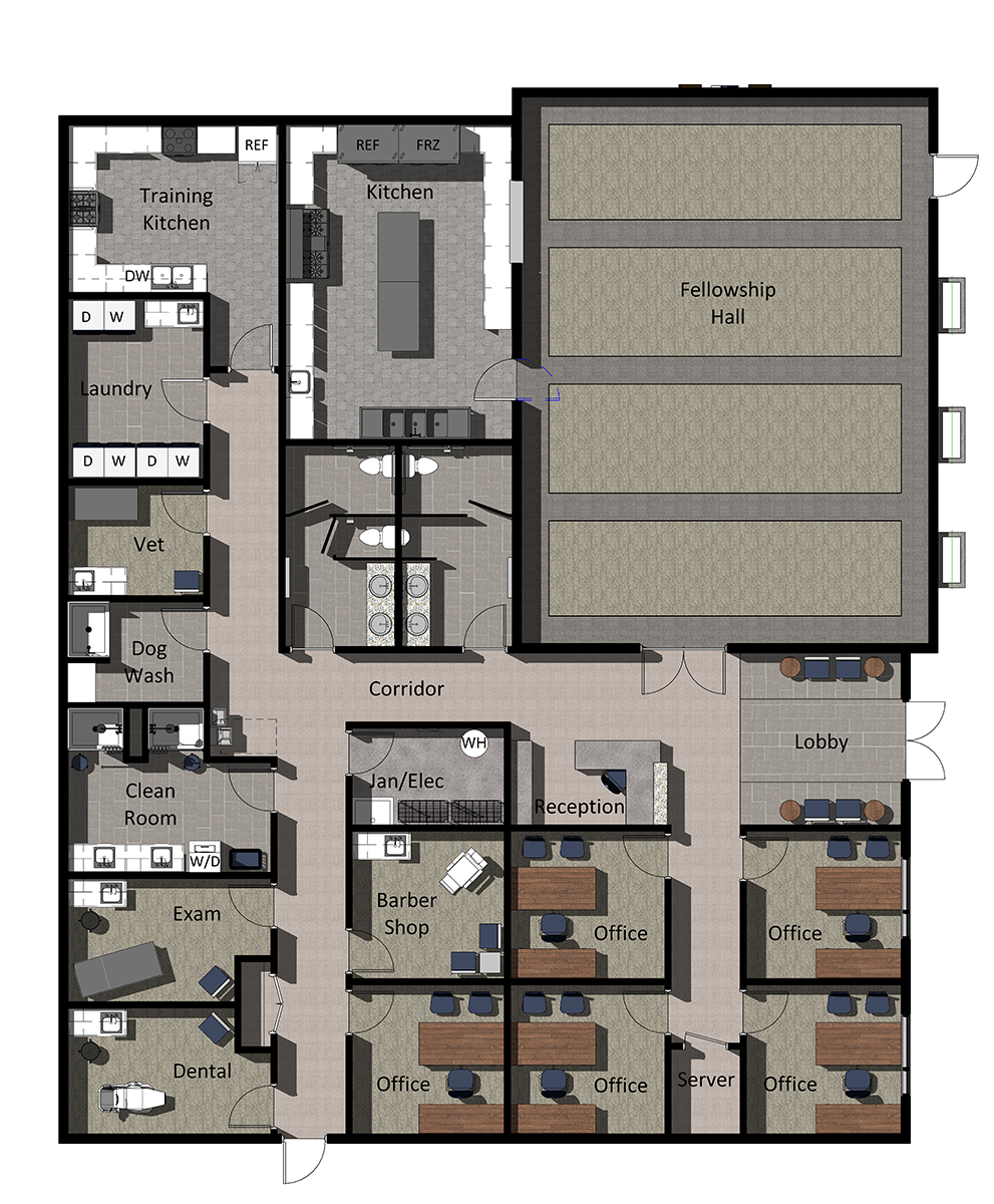 Veterans Community Project Community Building - A3G Architects